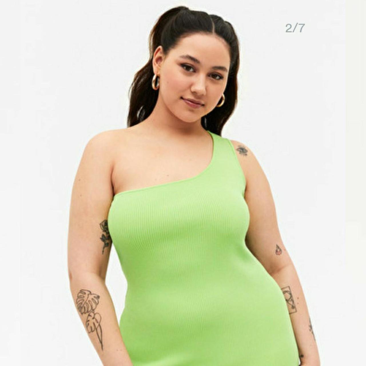 Monki Women's Green Dress | Depop