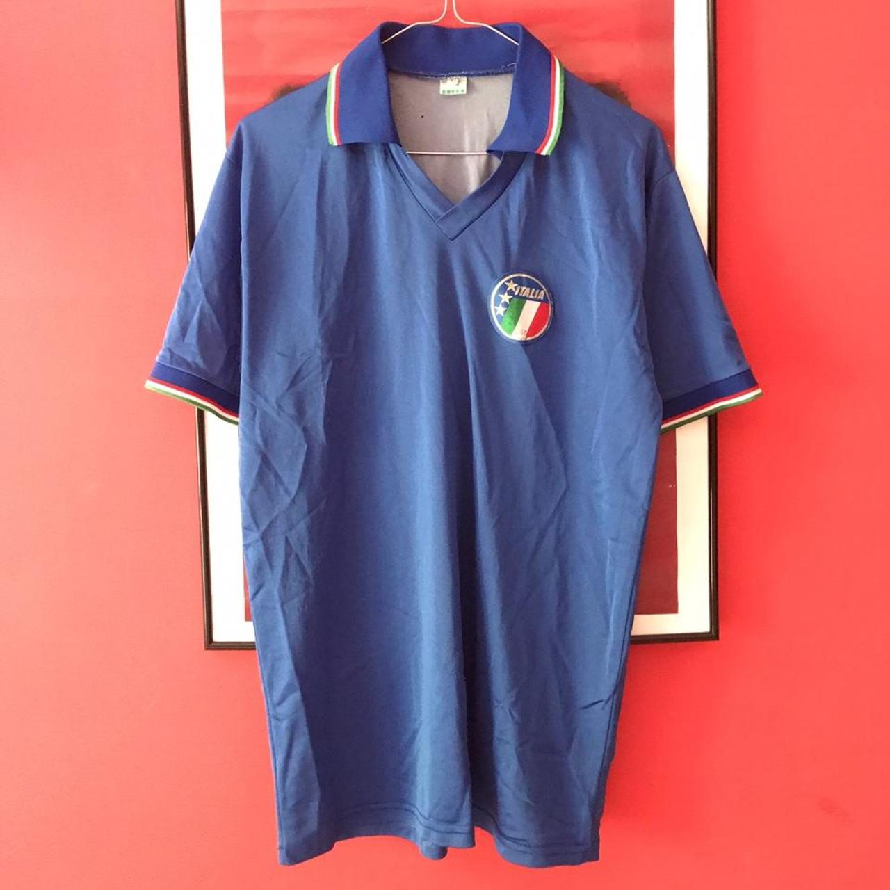 Original Diadora Italy Home Jersey World Cup 1990 - Depop
