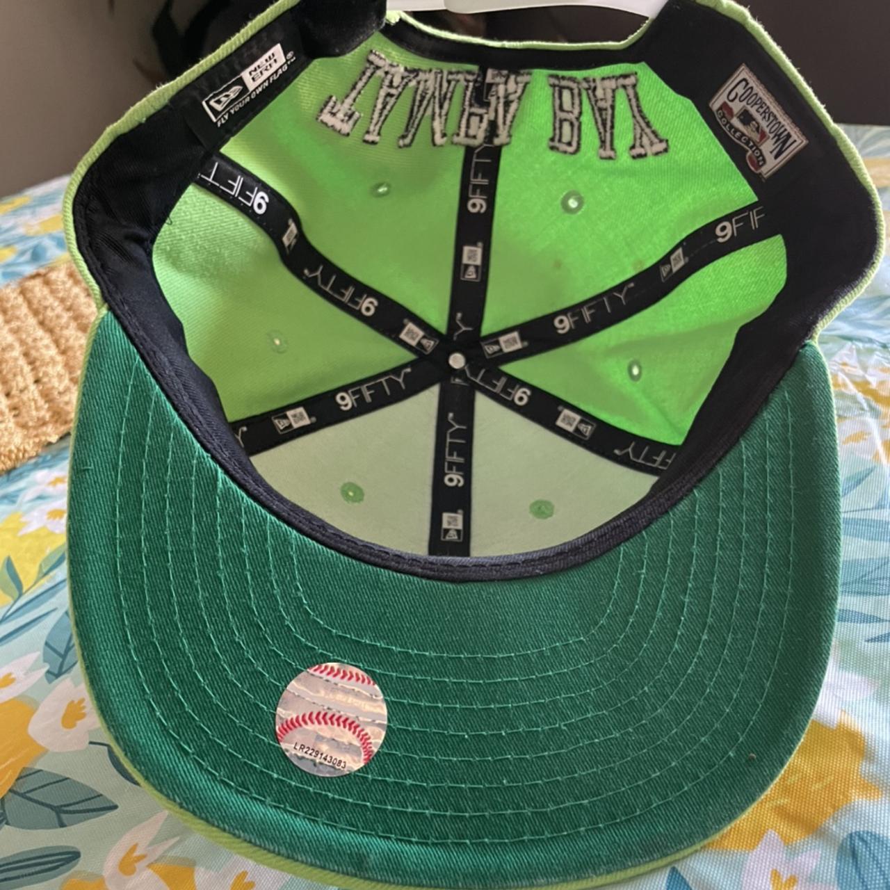 Tampa Bay Devil Rays LIME GREEN New Era SnapBack... - Depop