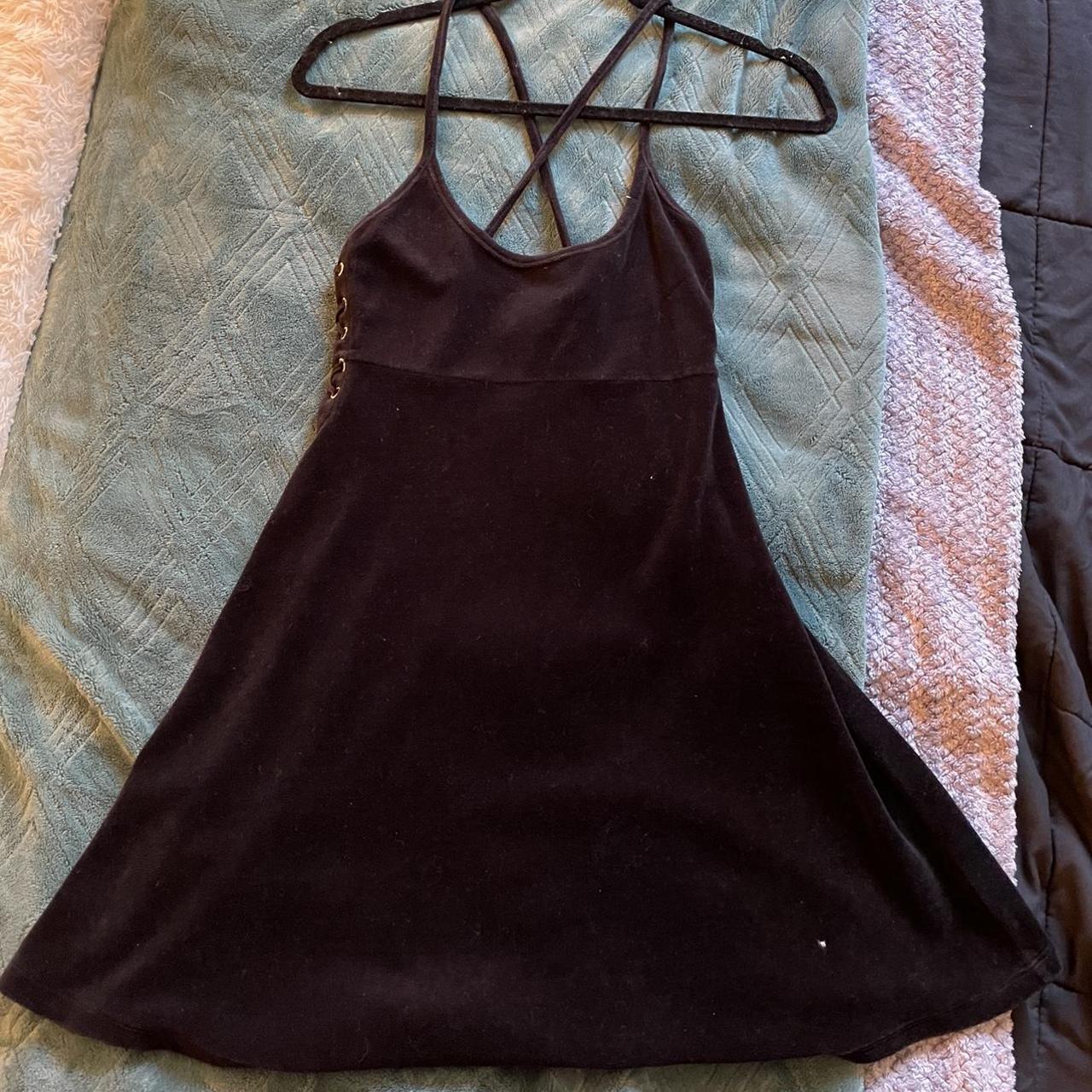 Juicy couture black velvet dress #velvet... - Depop