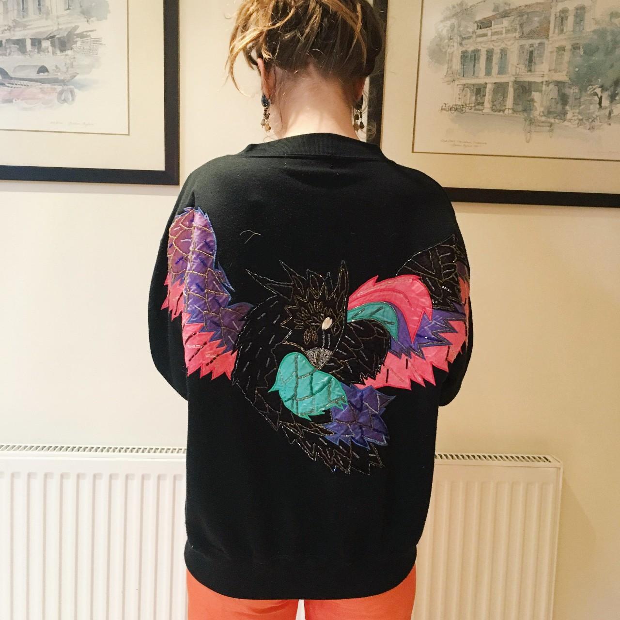 beautiful sequined and satin embroidered jacket from... - Depop