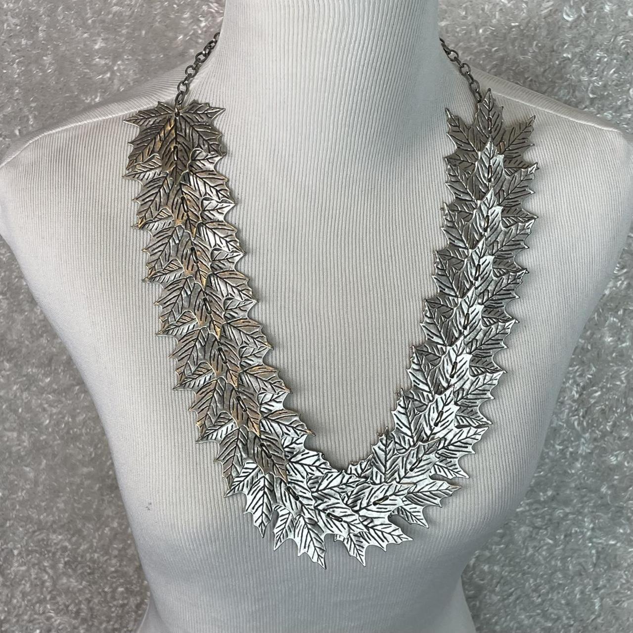 Handmade metal maple leaf chain! Can be worn as a... - Depop