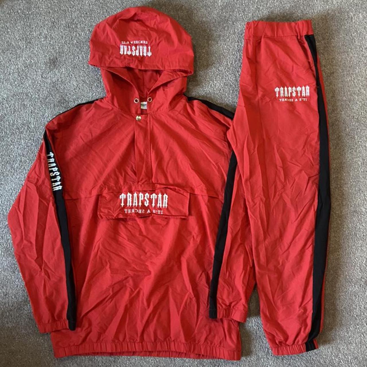 Trapstar Men's Red and Black Jacket | Depop