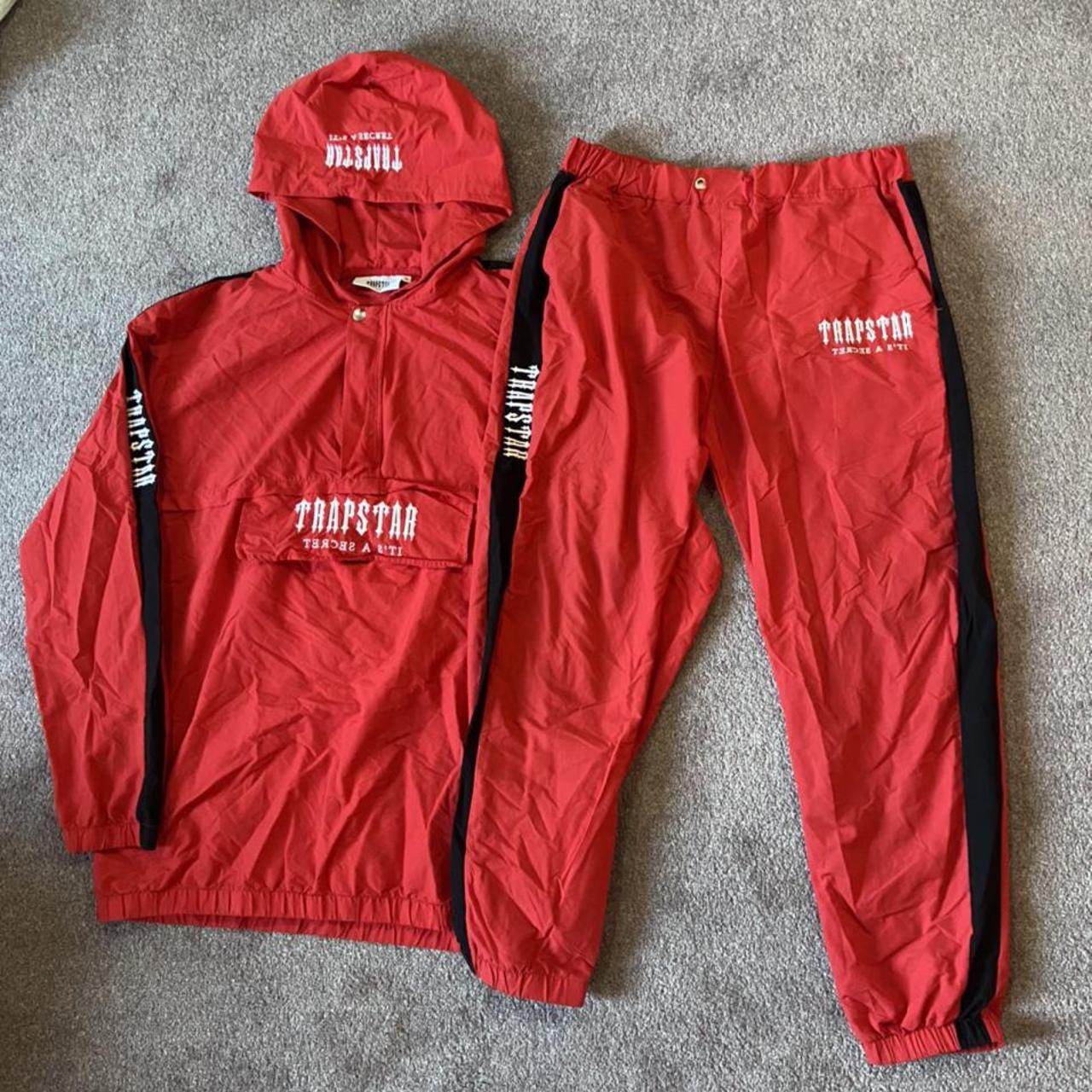 Trapstar Men's Red and Black Jacket | Depop