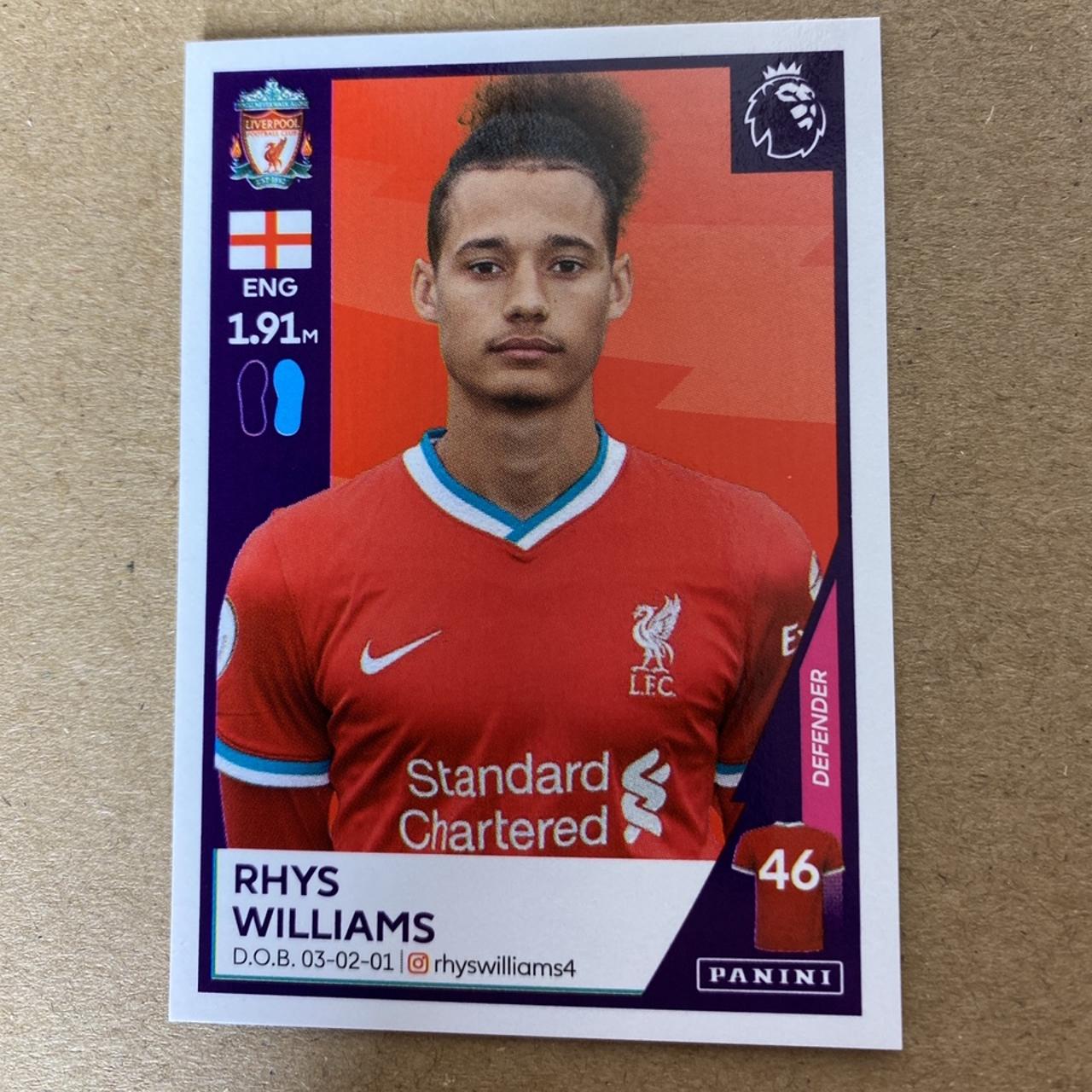Rhys Williams Rookie Sticker - Panini Premier League... - Depop