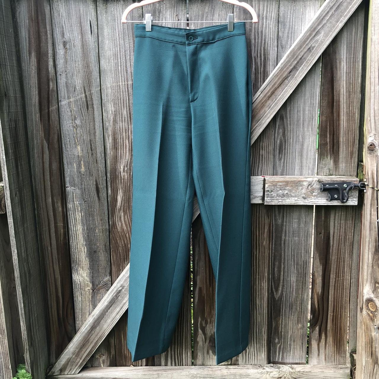 90s polyester slacks. Unlined. Button and zipper... - Depop