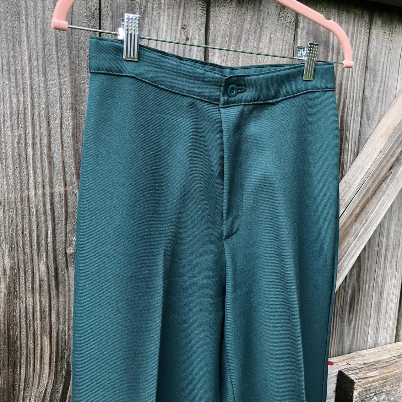 90s polyester slacks. Unlined. Button and zipper... - Depop
