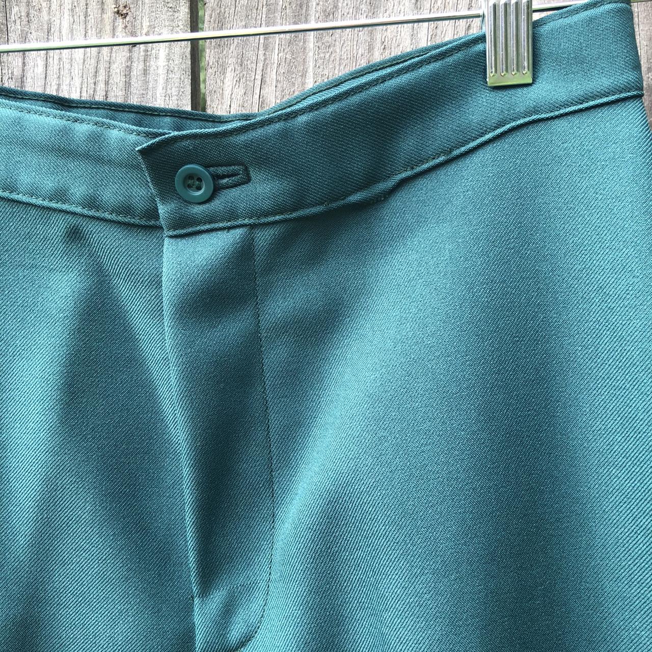 90s polyester slacks. Unlined. Button and zipper... - Depop