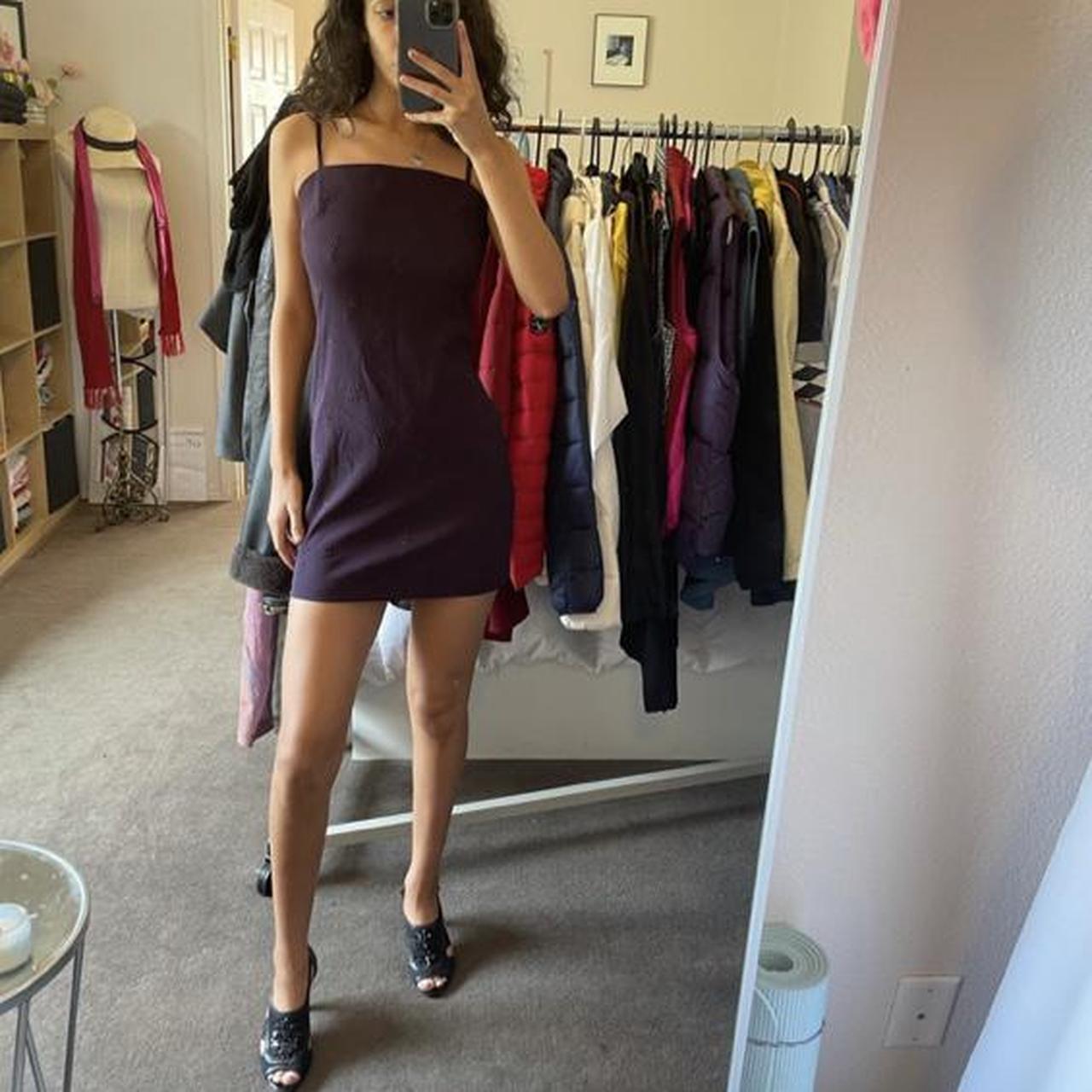 Stunning flower beaded deep purple mini dress I am... - Depop