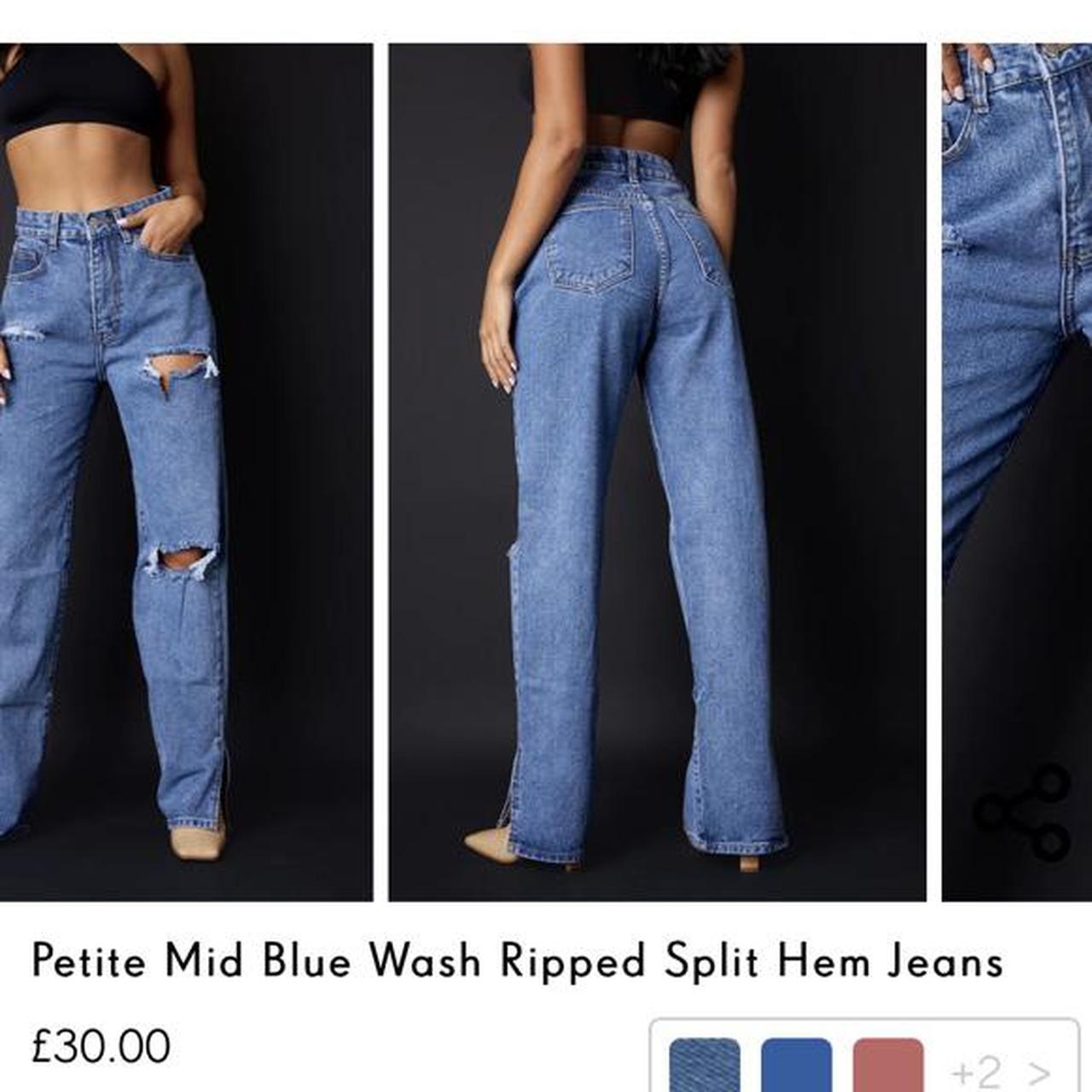 Pettie blue split ripped jeans ( new pair with tags... - Depop