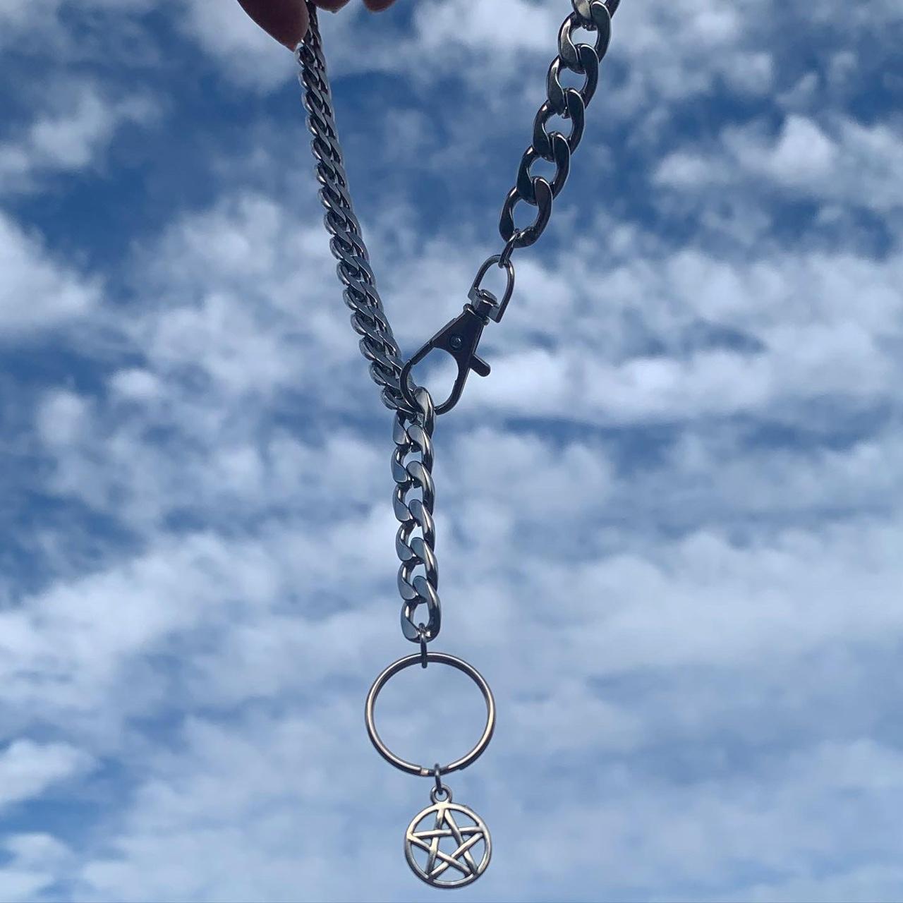 Pentacle chain • 10mm stainless steel chain! This... - Depop