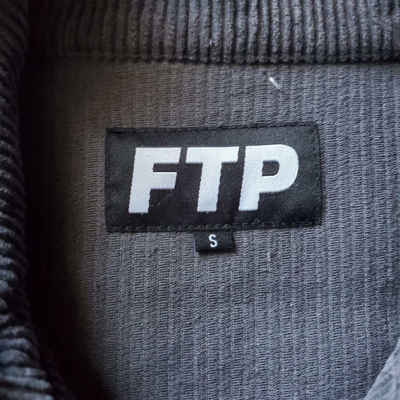FTP BLACK AND GREY CORDUROY HALF ZIP SIZE:... - Depop