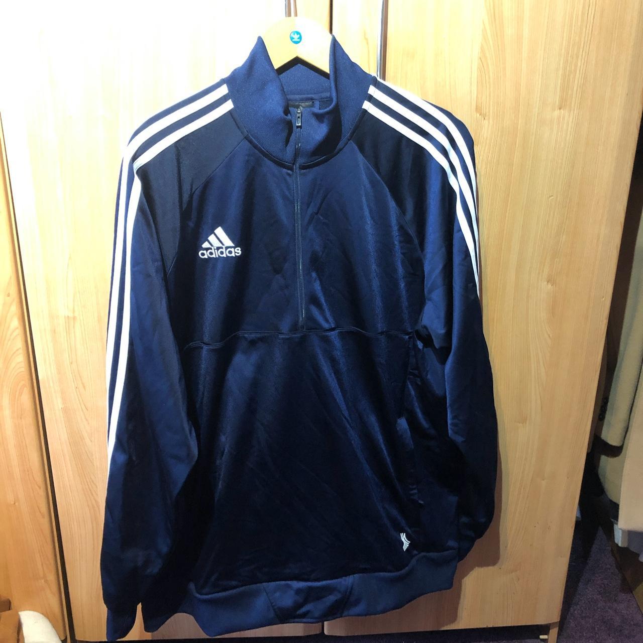 Adidas 1/4 zip training top with zip pockets Hardly... - Depop