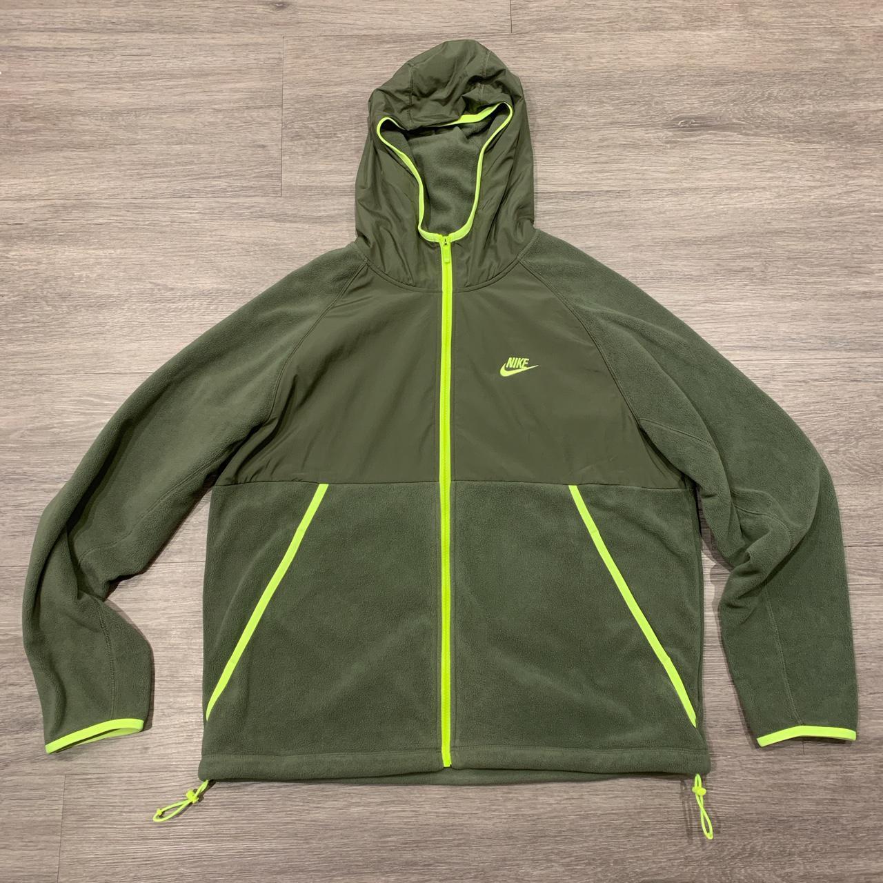 Nike neon fleece, immaculate condition only worn a... - Depop