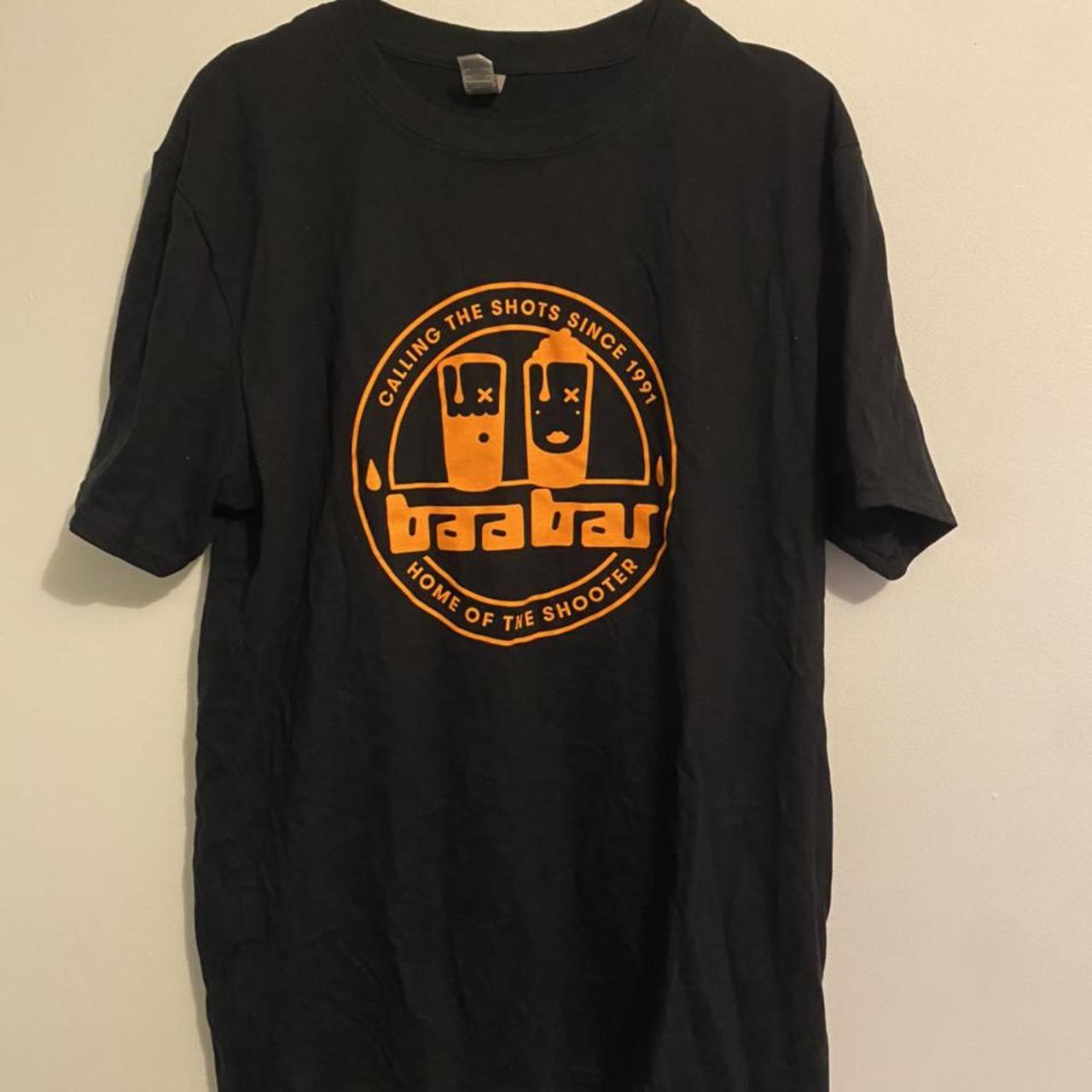 Baabar Nottingham men’s t shirt Orange/black Men’s... - Depop