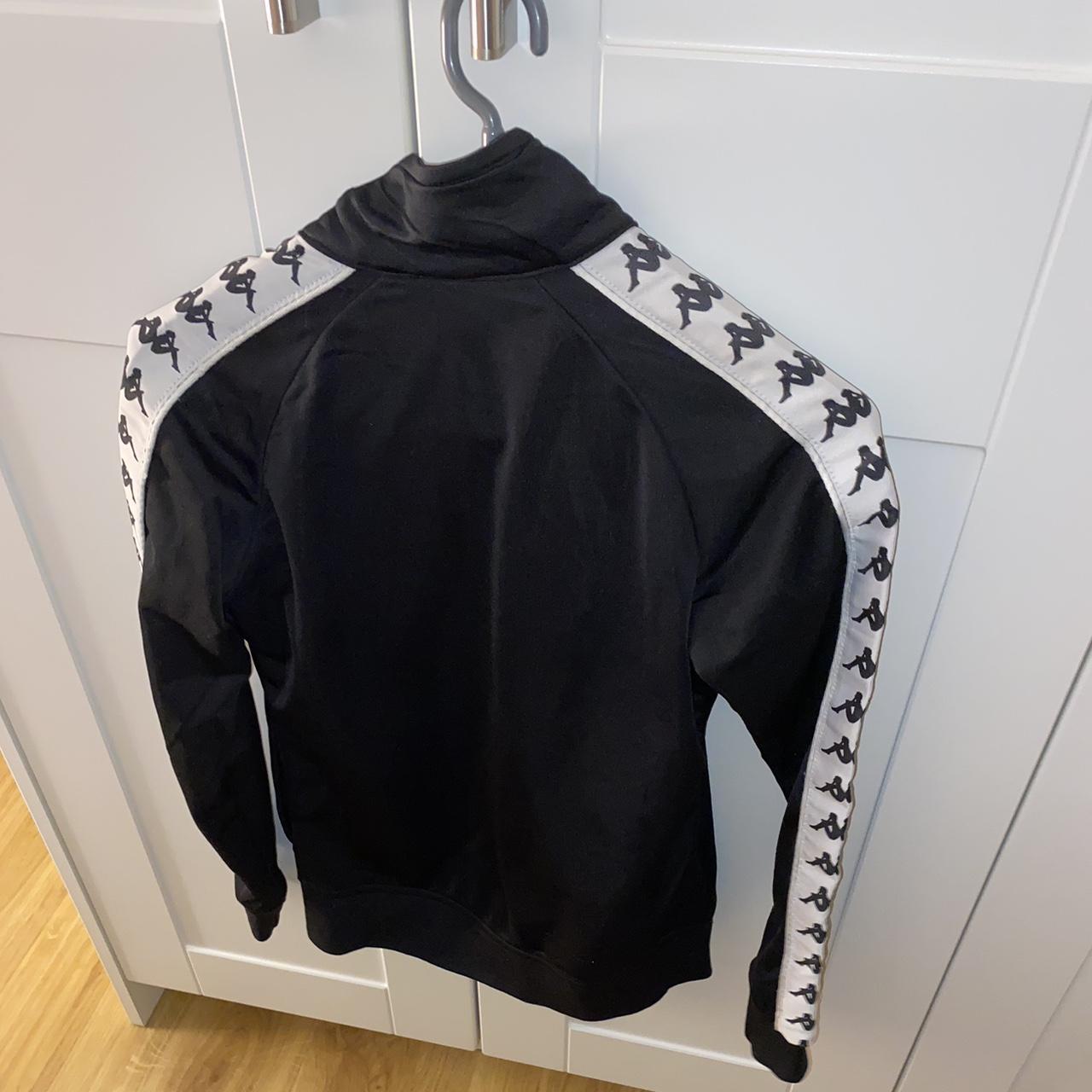 Black and white zip up kappa jacket. Like new but... - Depop