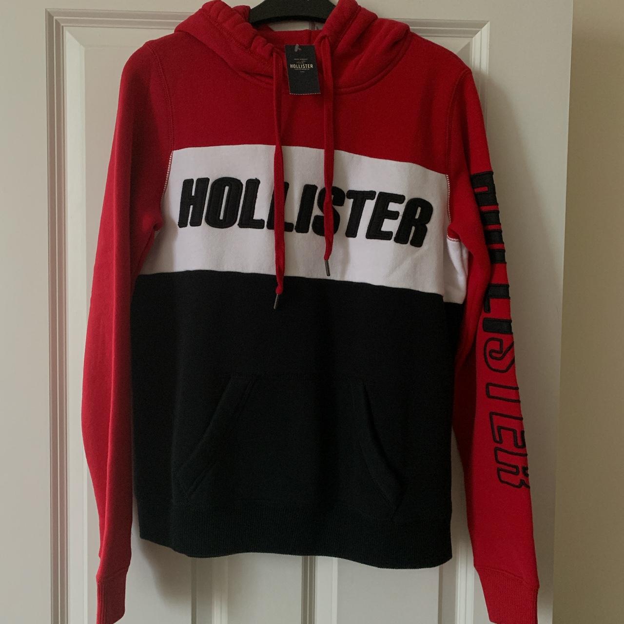 ***BRAND NEW*** Hollister red/black/white jumper... - Depop