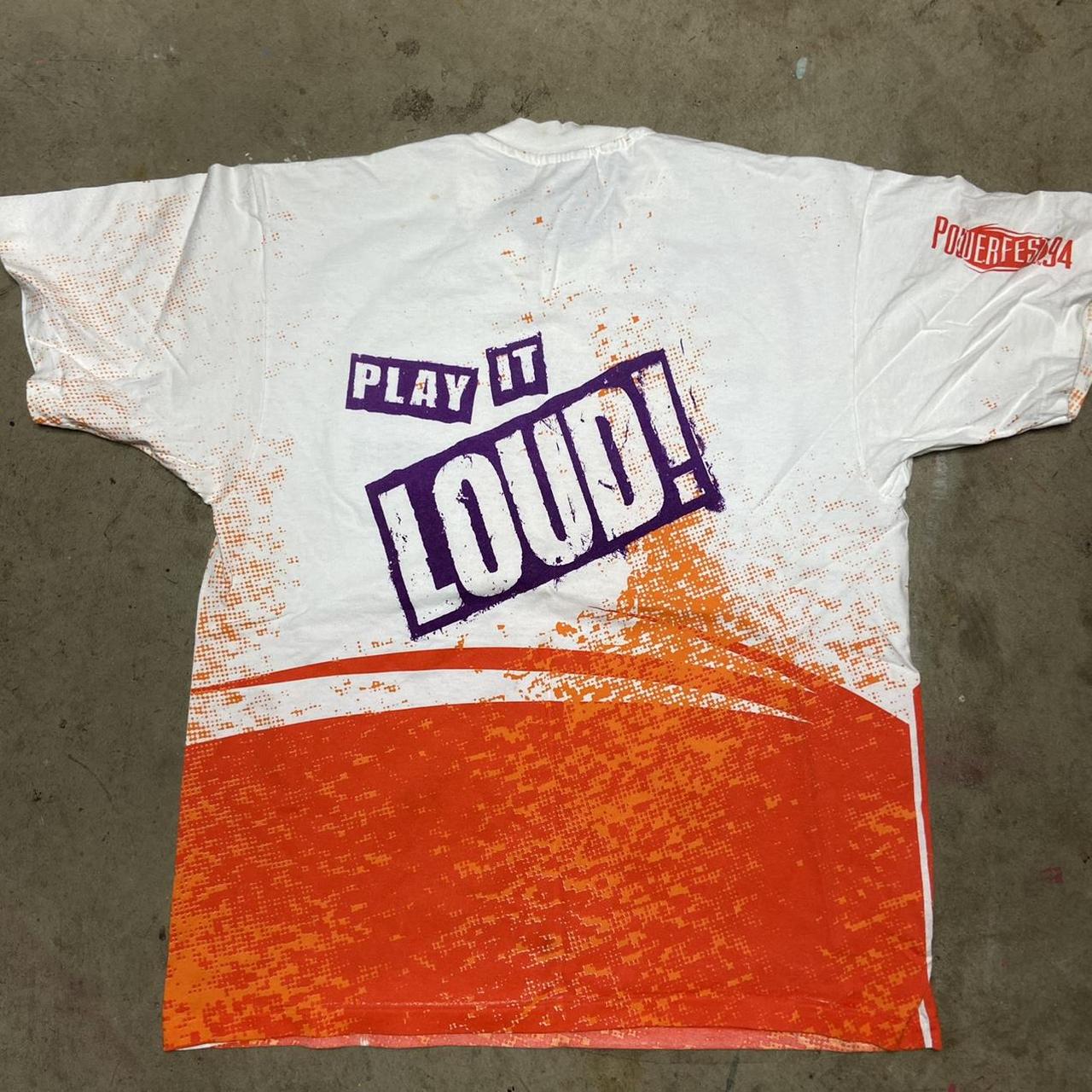 Vintage 1994 PLAY IT LOUD Power Fest Nintendo t... - Depop