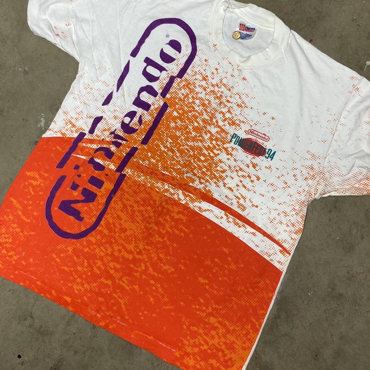 Vintage 1994 PLAY IT LOUD Power Fest Nintendo t... - Depop