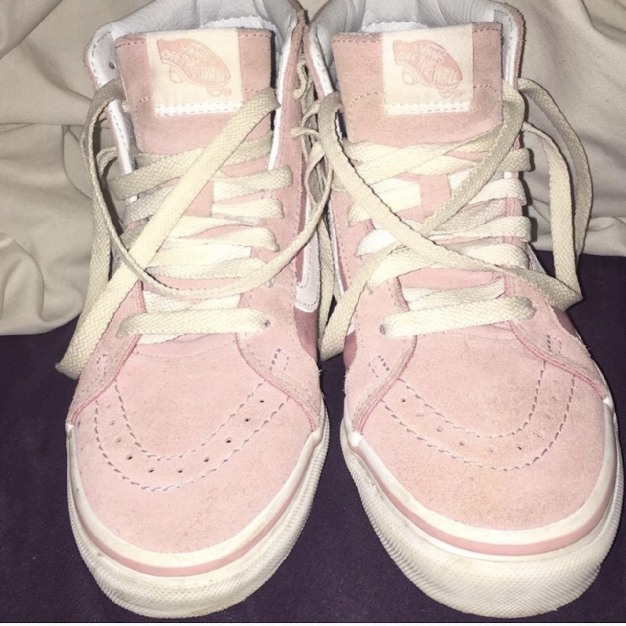 Pink high top vans good condition ️ Dusty rose... - Depop