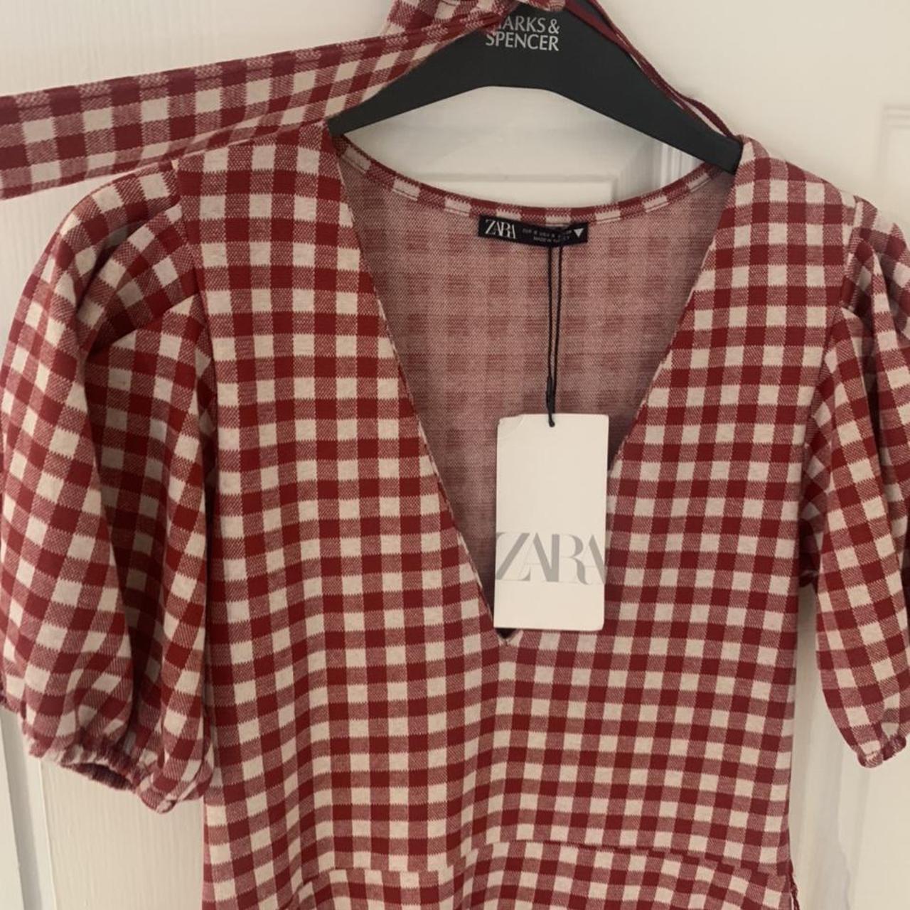 #gingham #zara #zaradress Never been worn - with... - Depop