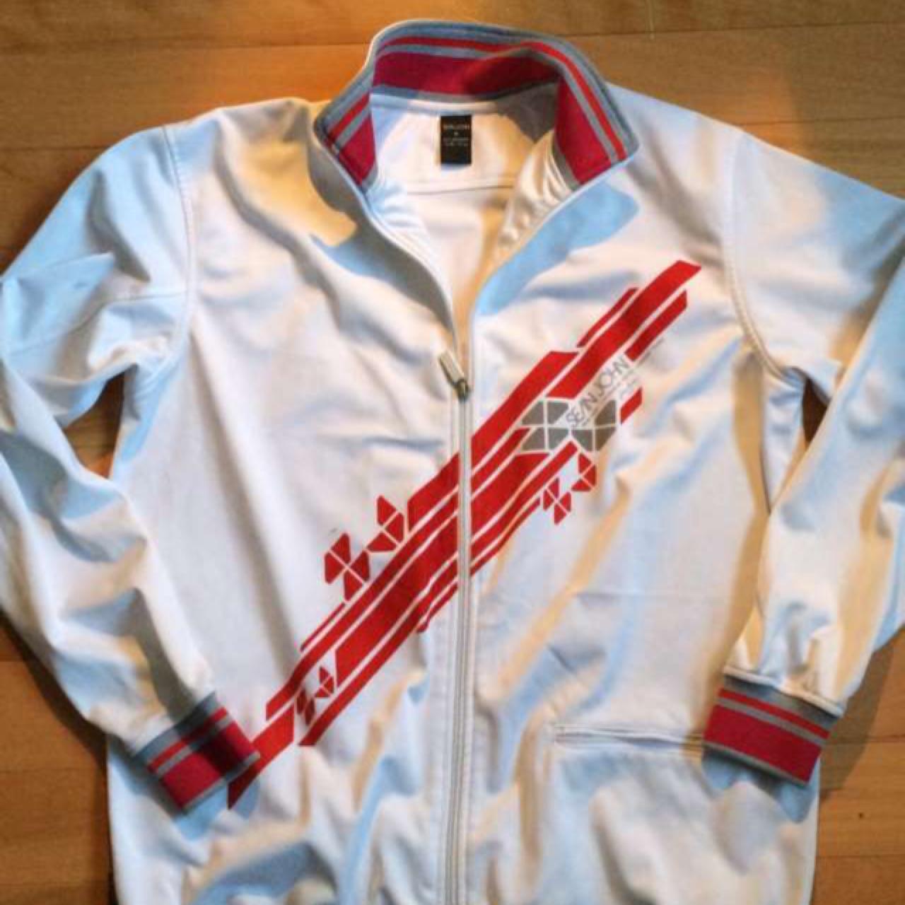 Sean John Red & White Track Jacket Size M FREE... - Depop