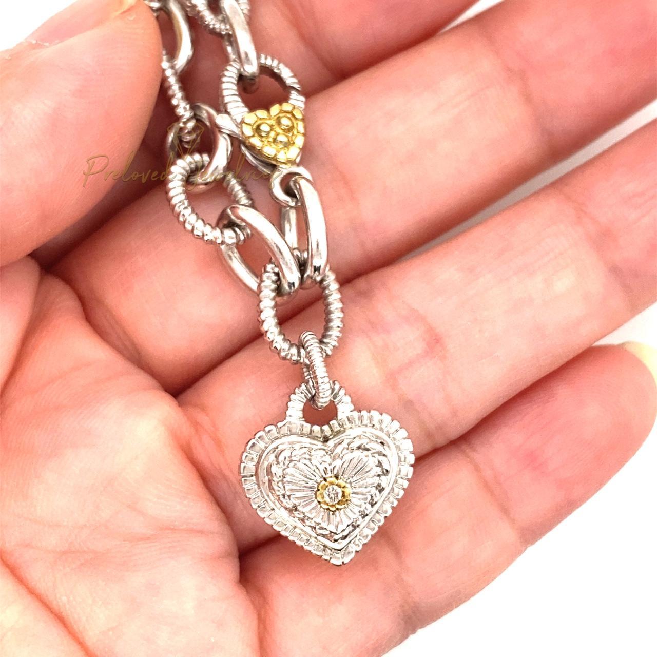 Judith Ripka bracelet 18k gold and sterling silver... - Depop