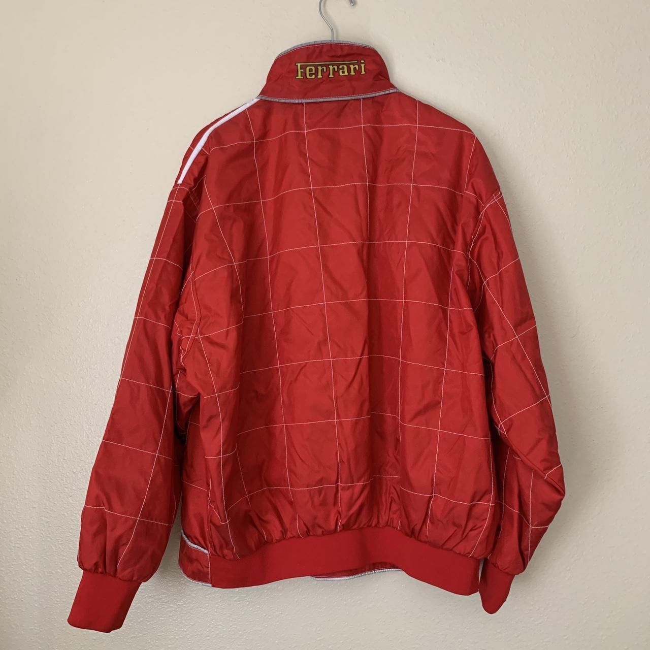 Vintage Ferrari Jacket 3M reflective fabric around... - Depop