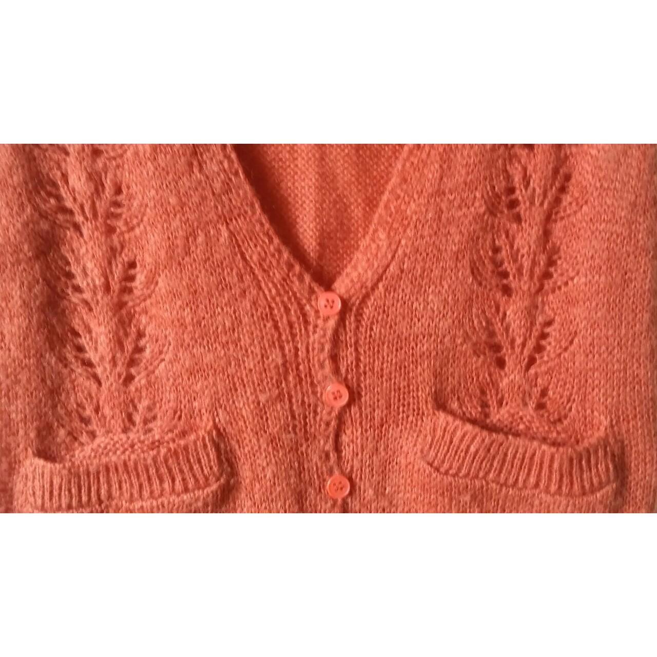 Vintage burnt/rust orange sweater vest, with a... - Depop