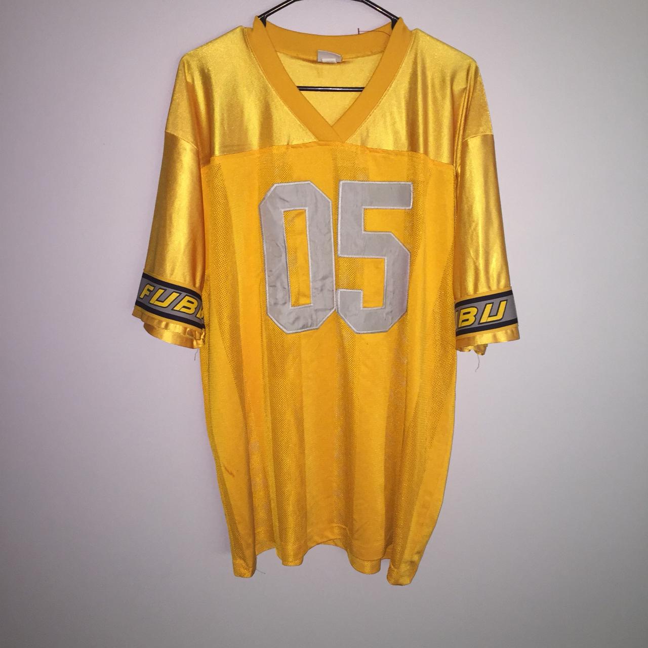 Vintage Men’s Golden FUBU Football Jersey. Jersey is... | Depop