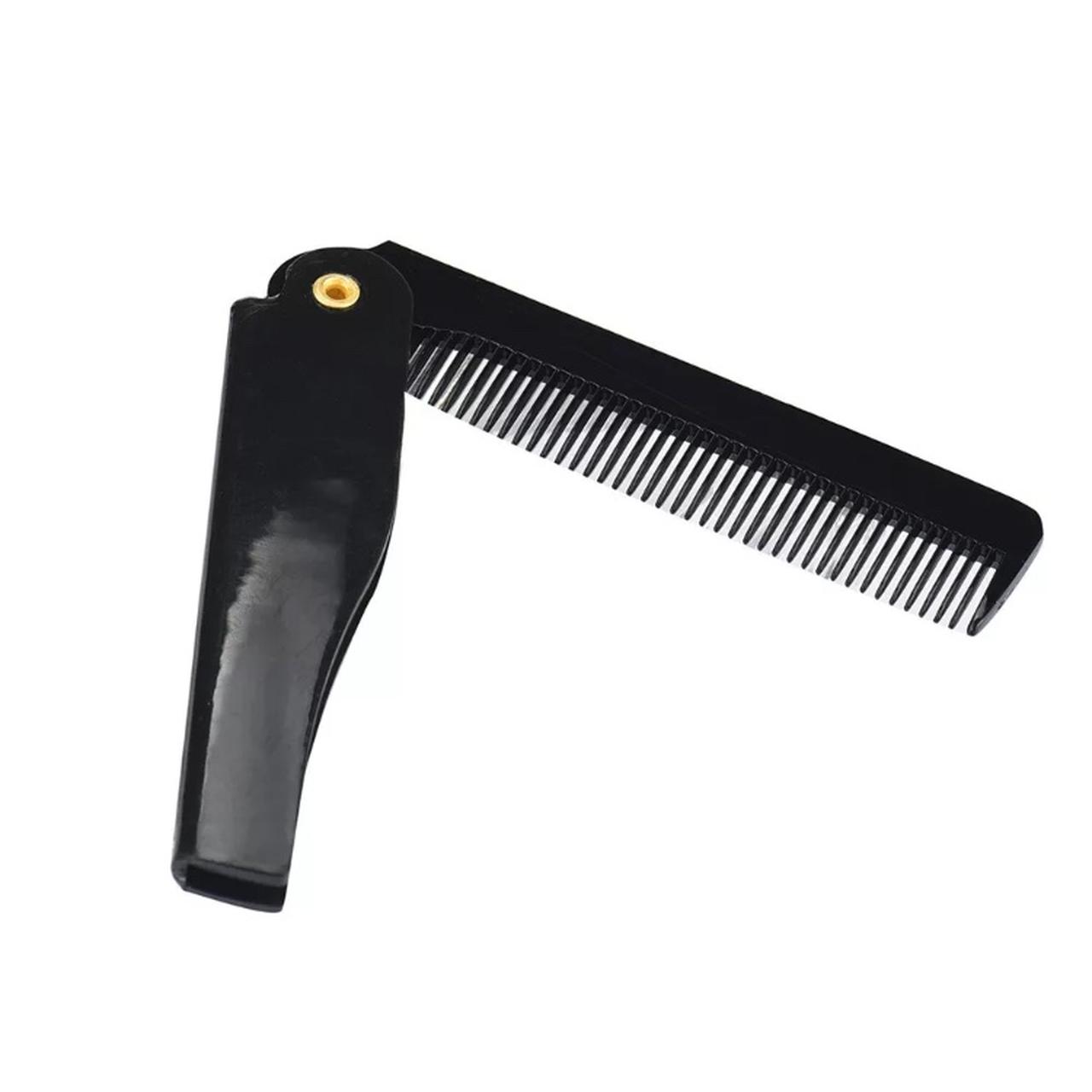 Folding pocket comb black clip hair styling style... - Depop