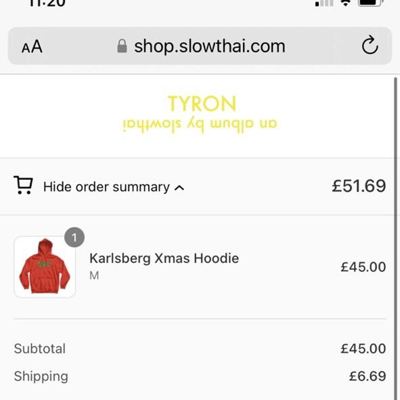 Slowthai merch Carlsberg hoodie Christmas... - Depop