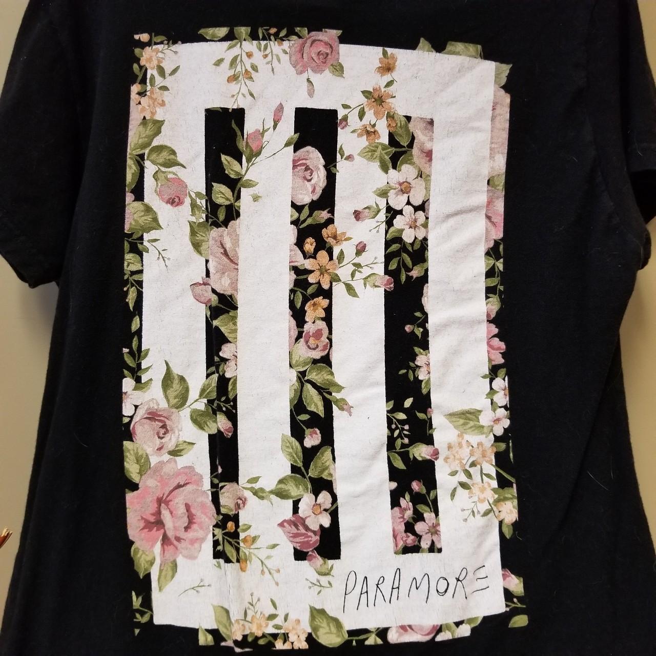 self-titled-era Paramore band tee! with floral... - Depop