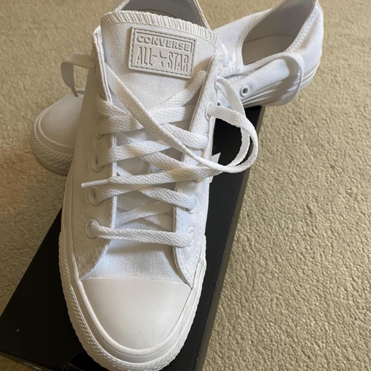 Converse Women's White Trainers | Depop