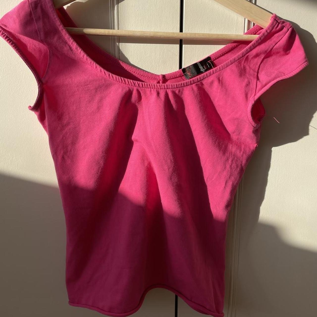 cuutest ytk vintage bright pink baby tee perfect... - Depop
