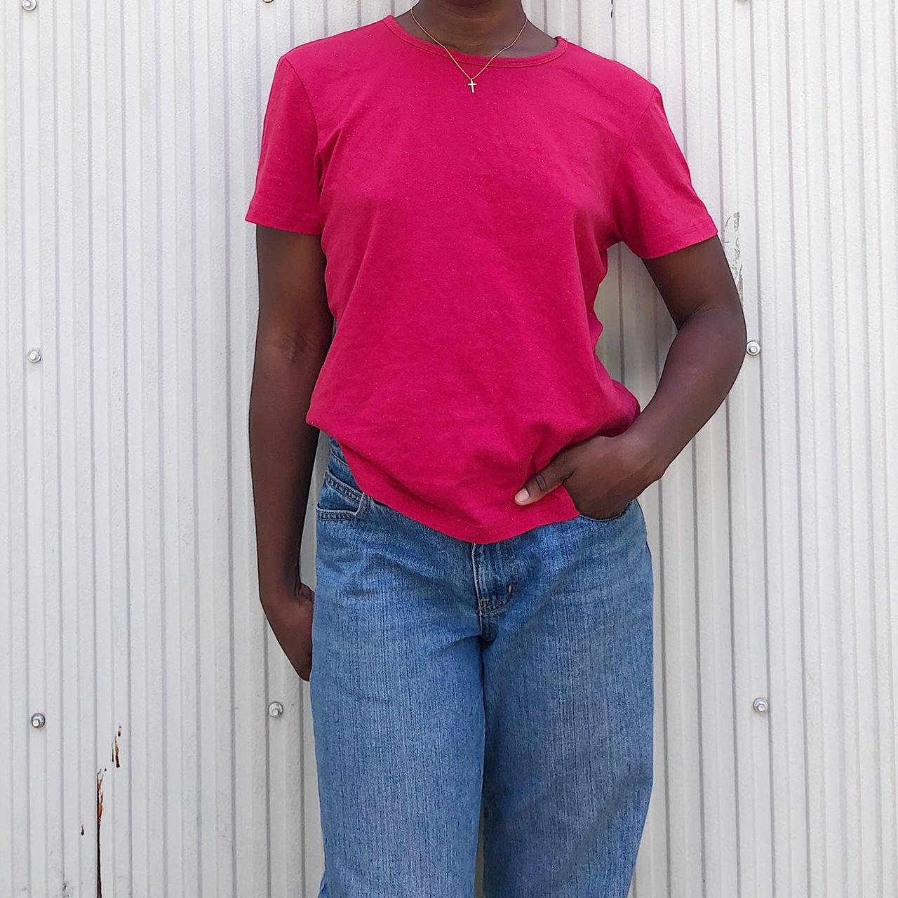 vintage y2k sparkly red graphic tee love this... - Depop