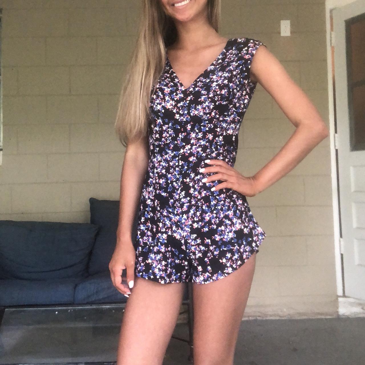 Boho floral express romper! :) cute for the beach or... - Depop