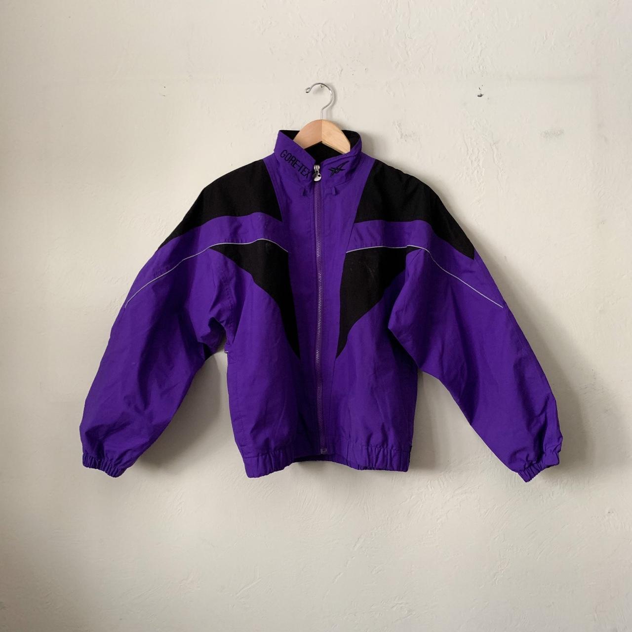 Vintage Purple Gore-Tex ASICS Windbreaker Tagged M... - Depop