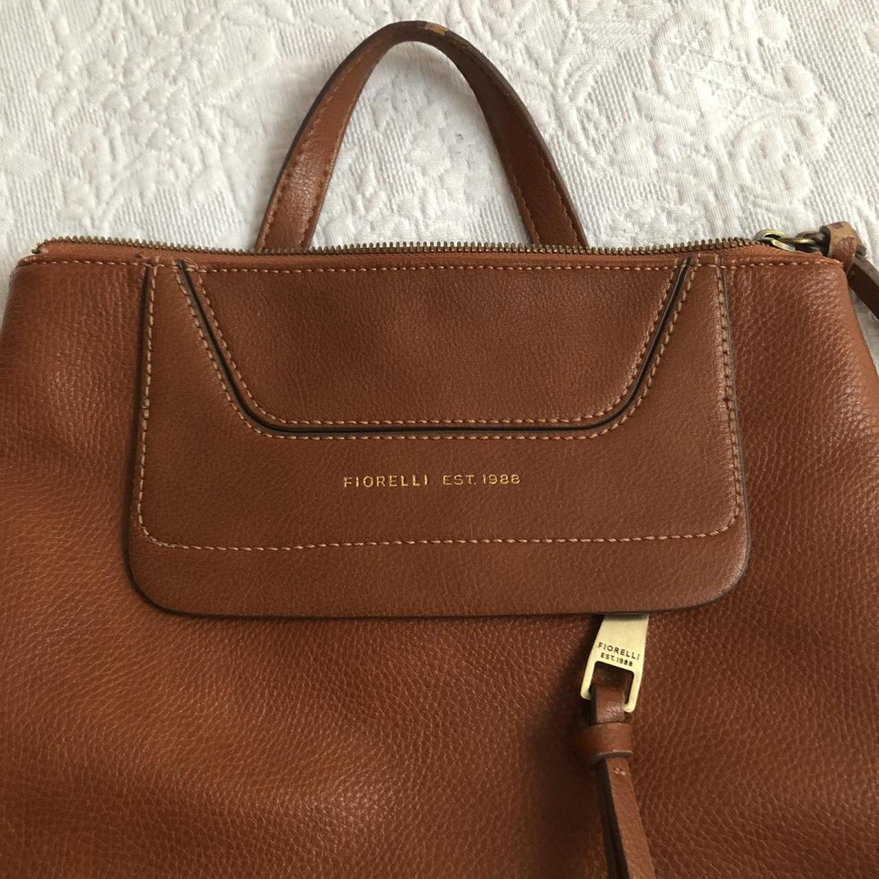 Fiorelli brown leather backpack - Front and back... - Depop