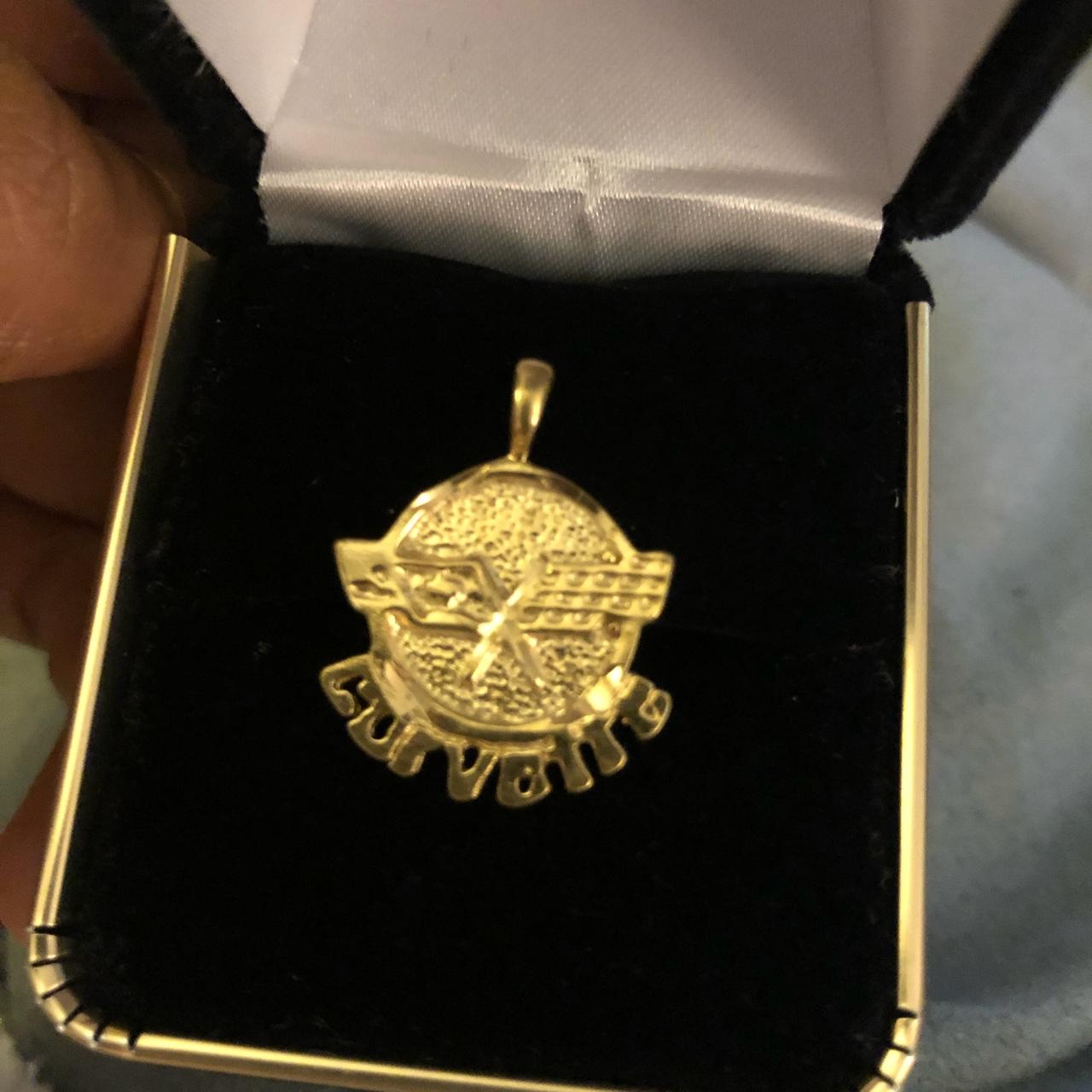 Gold-toned Corvette charm. Super fly 80s - 90s... - Depop