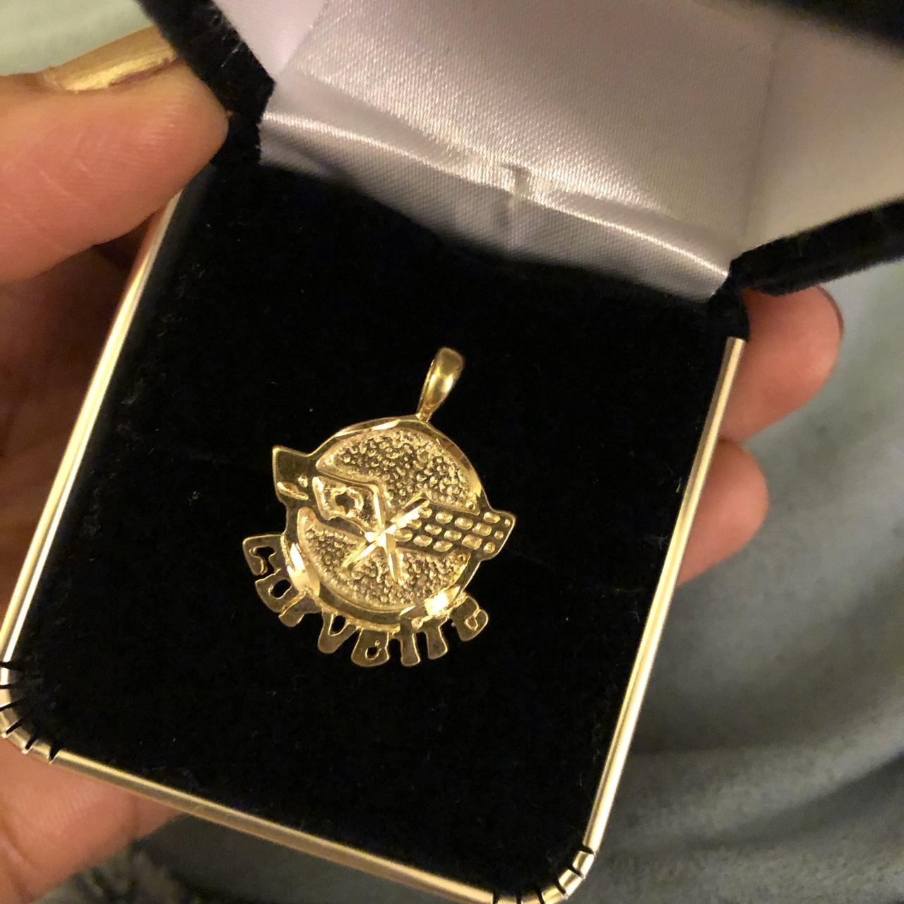 Gold-toned Corvette charm. Super fly 80s - 90s... - Depop