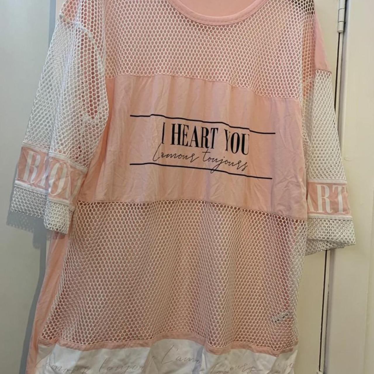 Mesh oversized t shirt Solid back Mesh front n sleeves - Depop