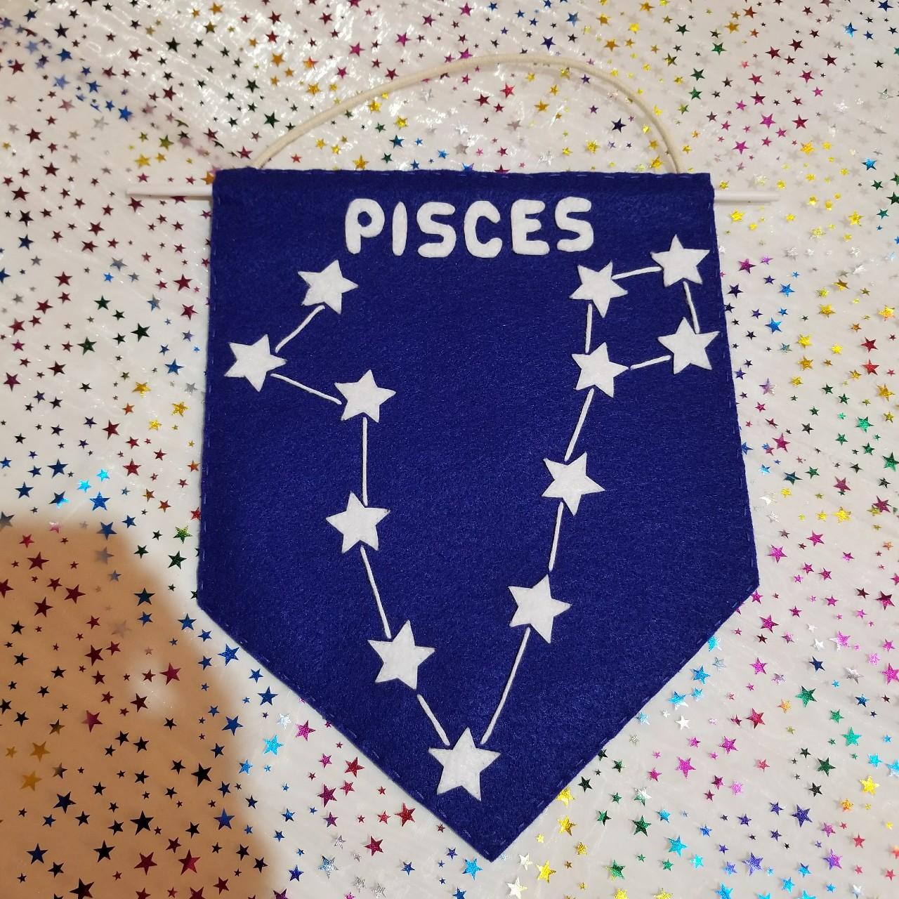 Pisces Constellation Flag Felt Banner ☆☆☆ Handsewn... | Depop