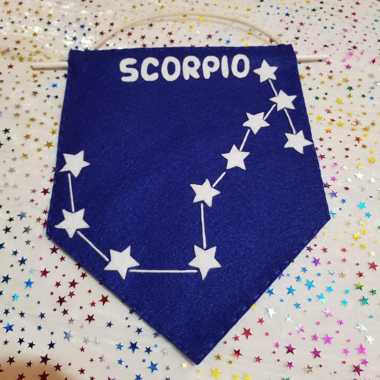 Scorpio Constellation Flag Felt Banner ☆☆☆ Handsewn... | Depop