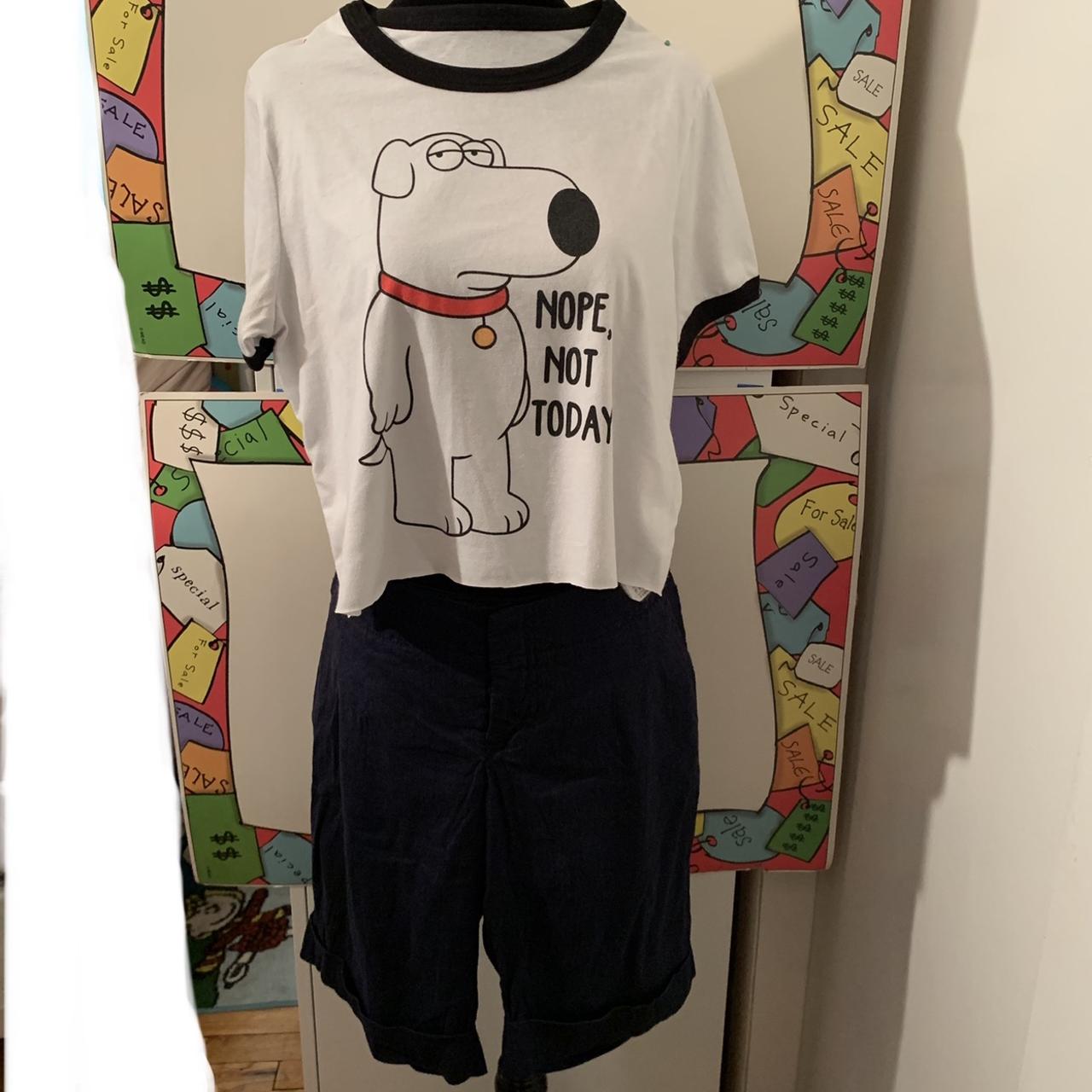 F21 Family Guy Brian Nope, Not Today White and Black... - Depop