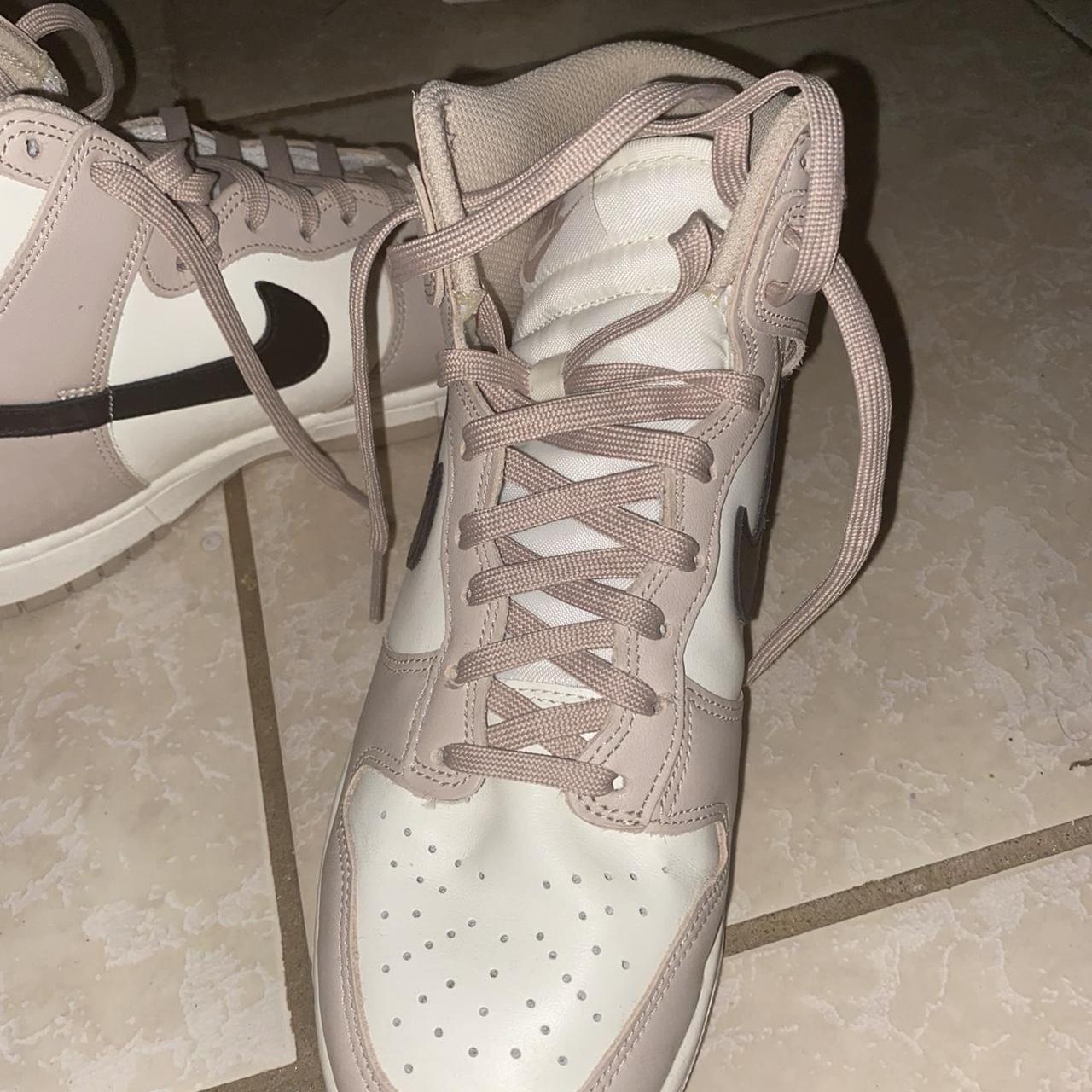 High top pink dunks that I have only worn twice. Not... - Depop