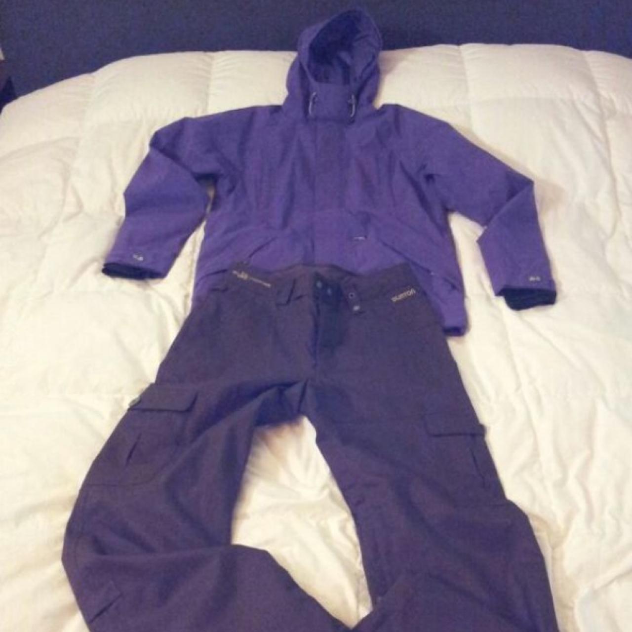 Bellissimo completo BURTON viola e marrone. Giacca... - Depop
