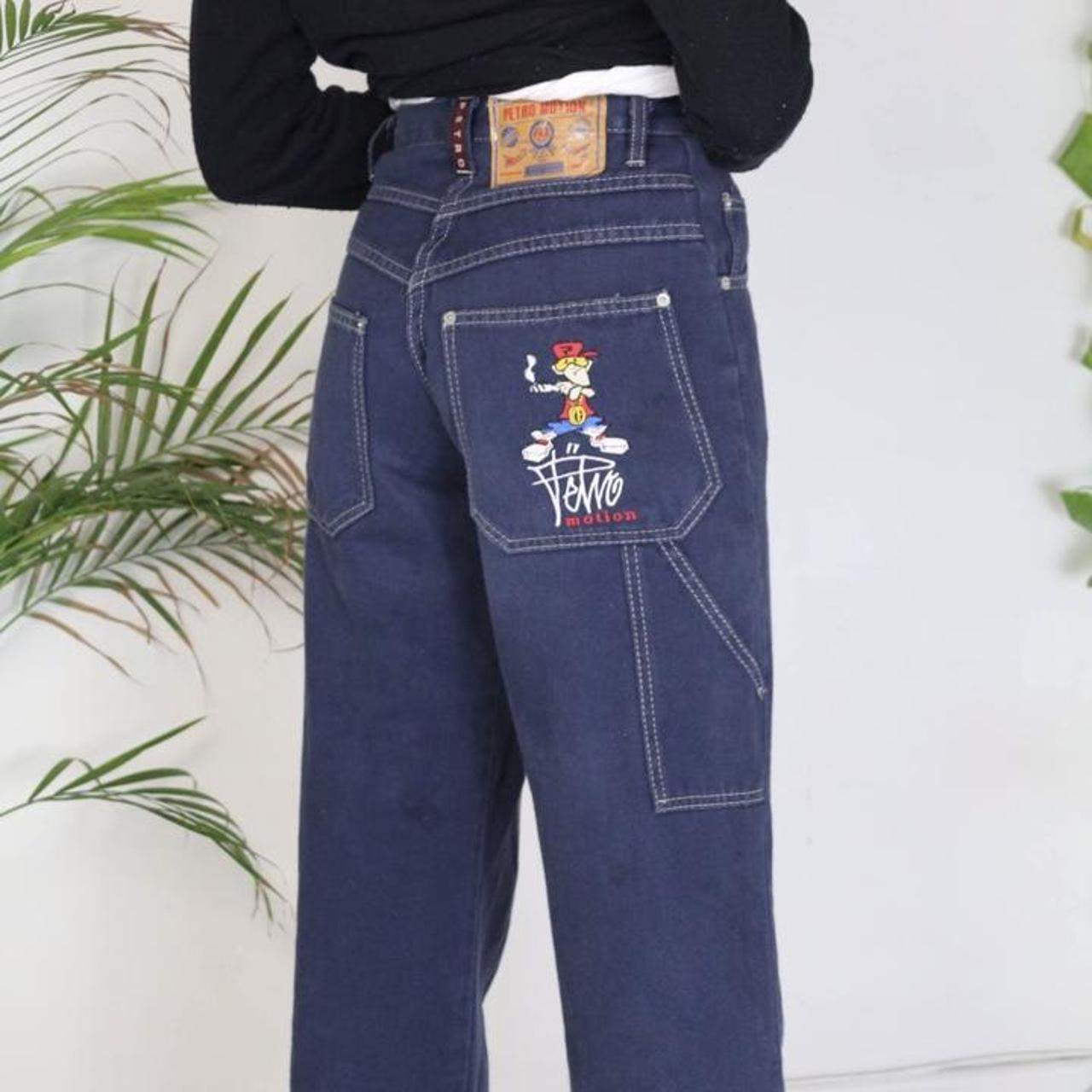 Cropped vintage Spliffy carpenter jeans. True blue... - Depop