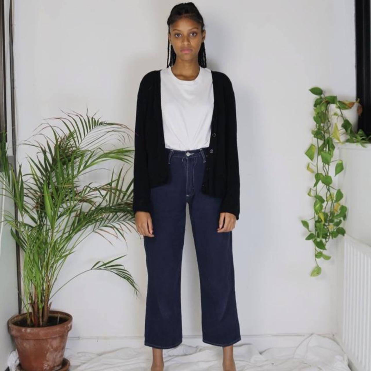 Cropped vintage Spliffy carpenter jeans. True blue... - Depop