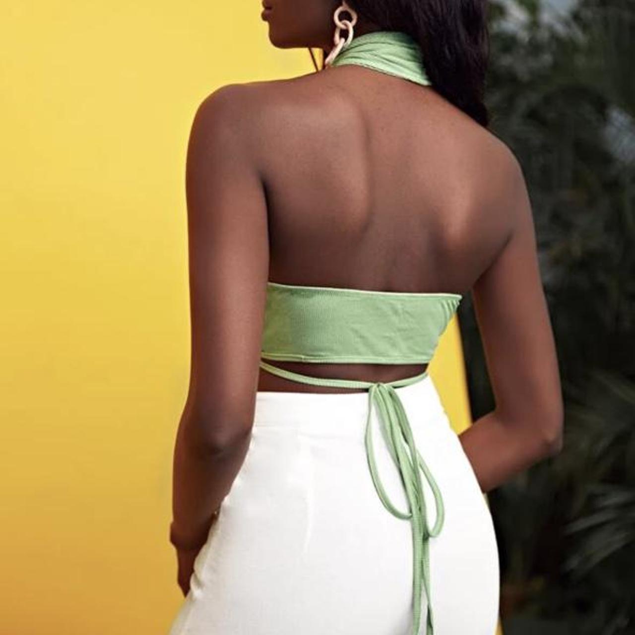 SHEIN tie back cross halter top size XS. Love this... - Depop